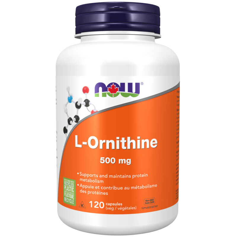 L-Ornithine 500 mg Veg Capsules - Now Foods Canada
