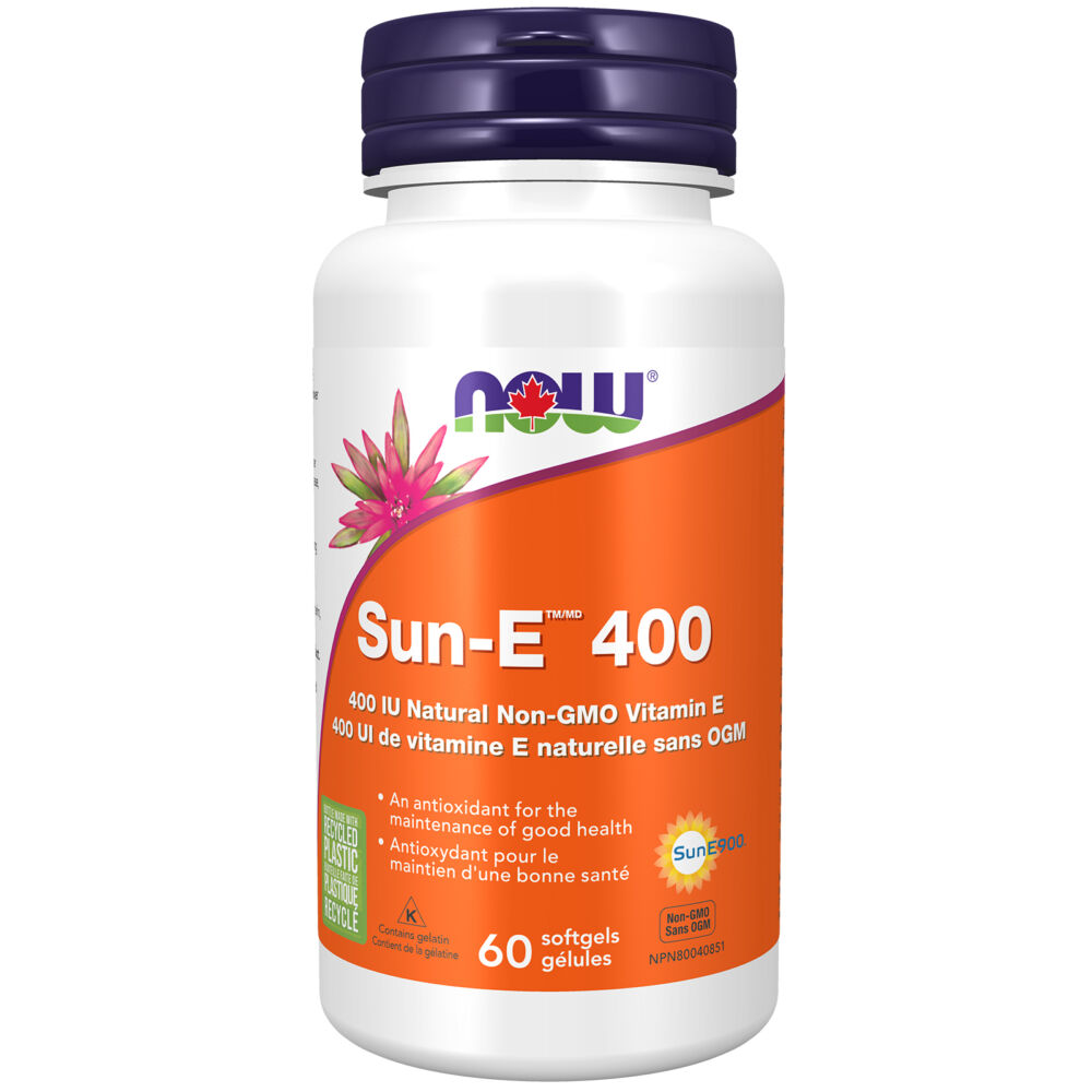 Sun-E™ 400 IU Vitamin E Softgels - Now Foods Canada