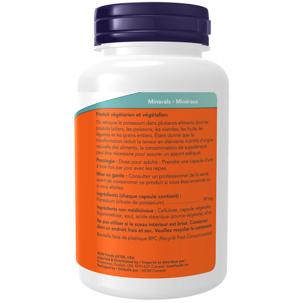 Potassium Citrate 99 mg Capsules - Now Foods Canada