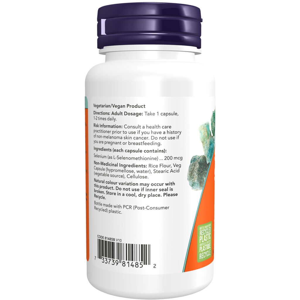 Selenium 200 mcg Yeast Free Veg Capsules - Now Foods Canada