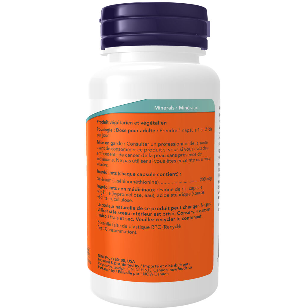 Selenium 200 mcg Yeast Free Veg Capsules - Now Foods Canada