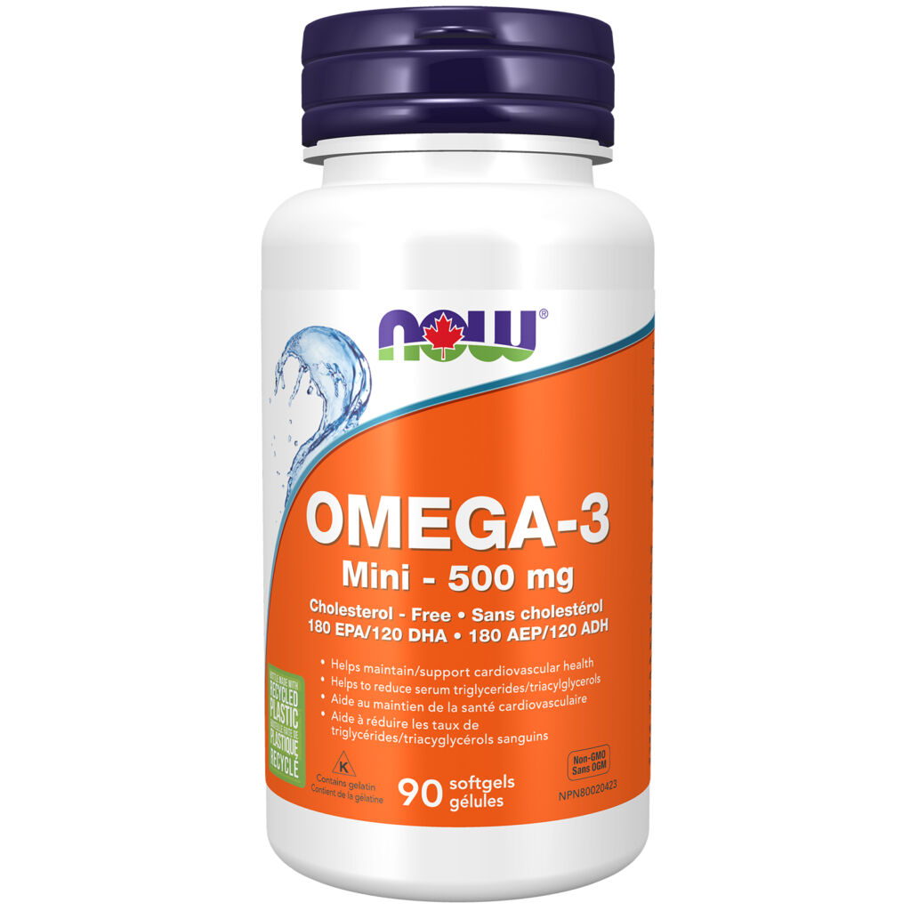 Omega-3 Mini 500 mg Softgels - Now Foods Canada