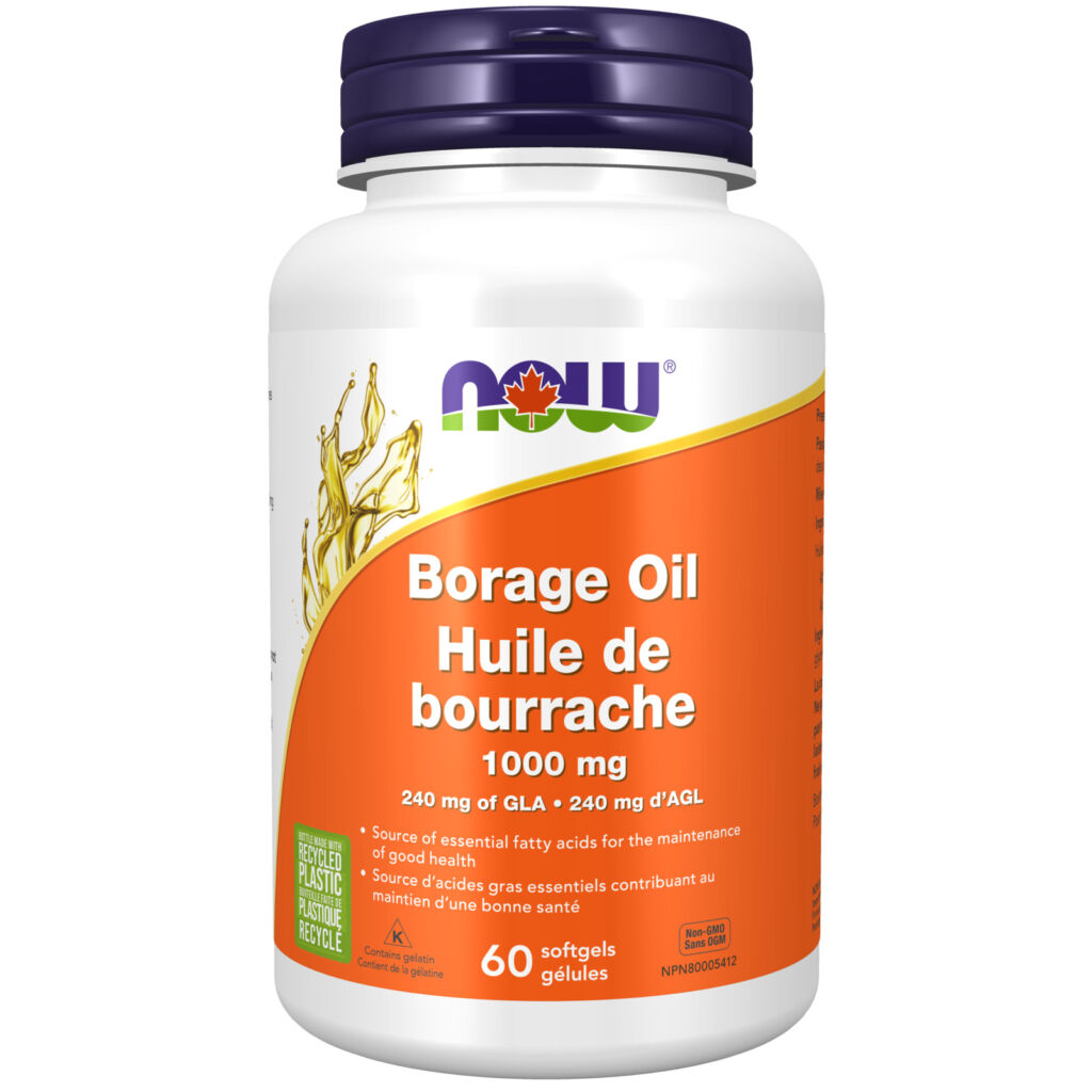 Borage Oil 1,000 mg Softgels - Now Foods Canada