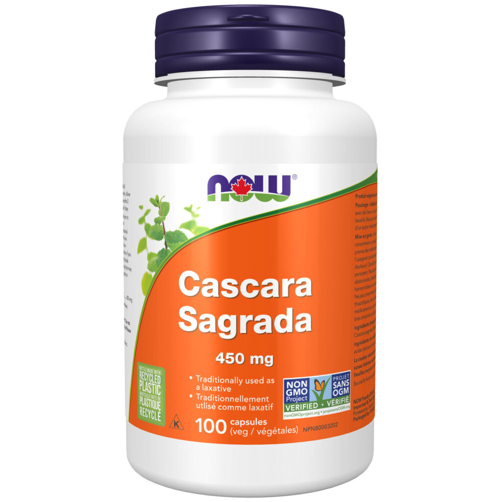 Cascara Sagrada 450 mg Veg Capsules - Now Foods Canada