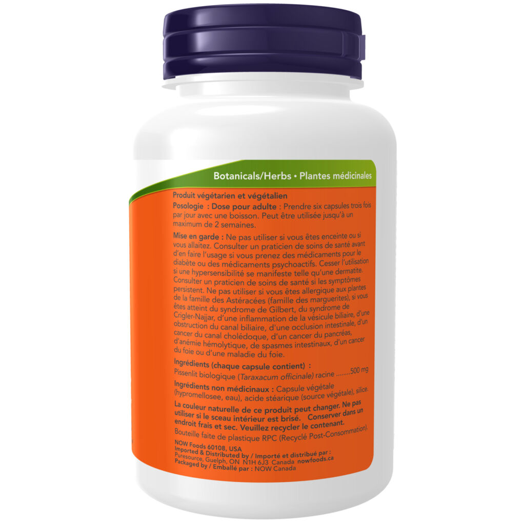 Dandelion Root 500 mg Veg Capsules - Now Foods Canada