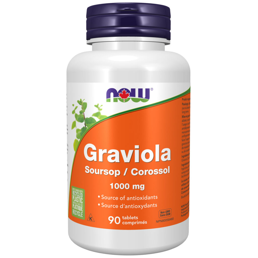 Graviola Double Strength 1000mg Tablets - Now Foods Canada