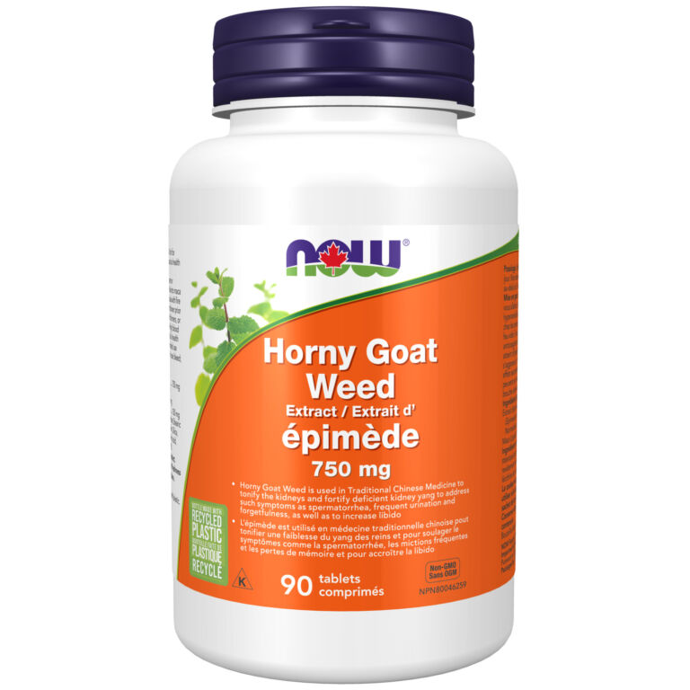 Horny Goat Weed 750 mg Tablets - Now Foods Canada