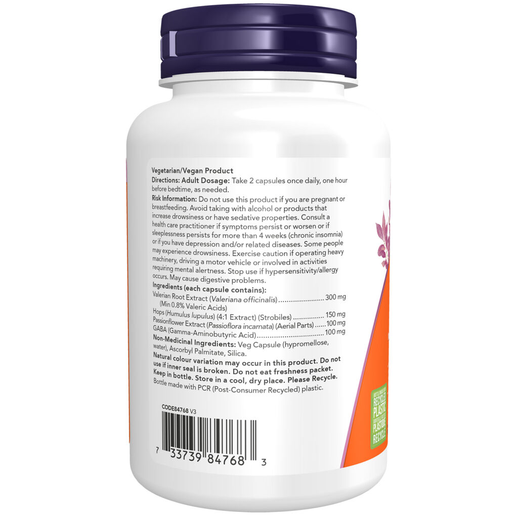 Sleep - Botanical Sleep Blend with GABA Veg Capsules - Now Foods Canada
