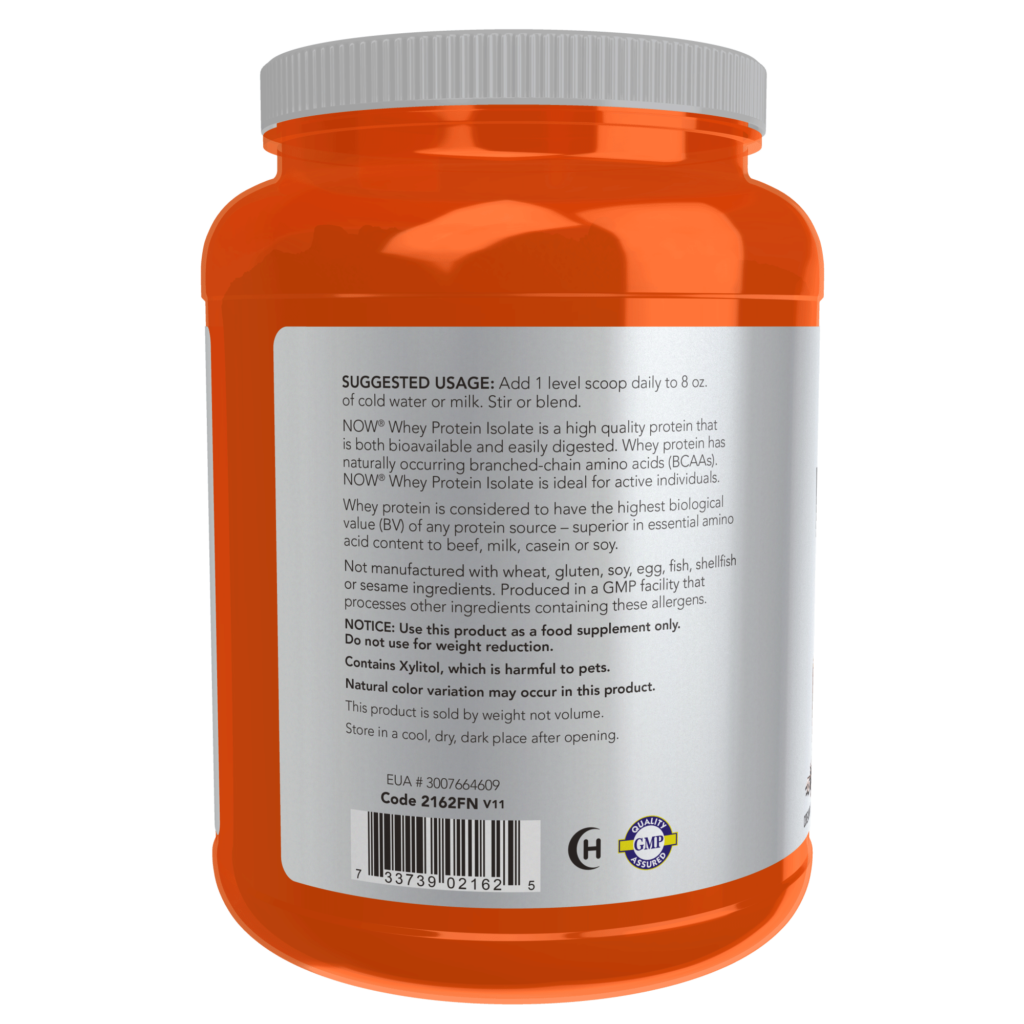 Whey Protein Isolate Chocolate - Now Foods Canada