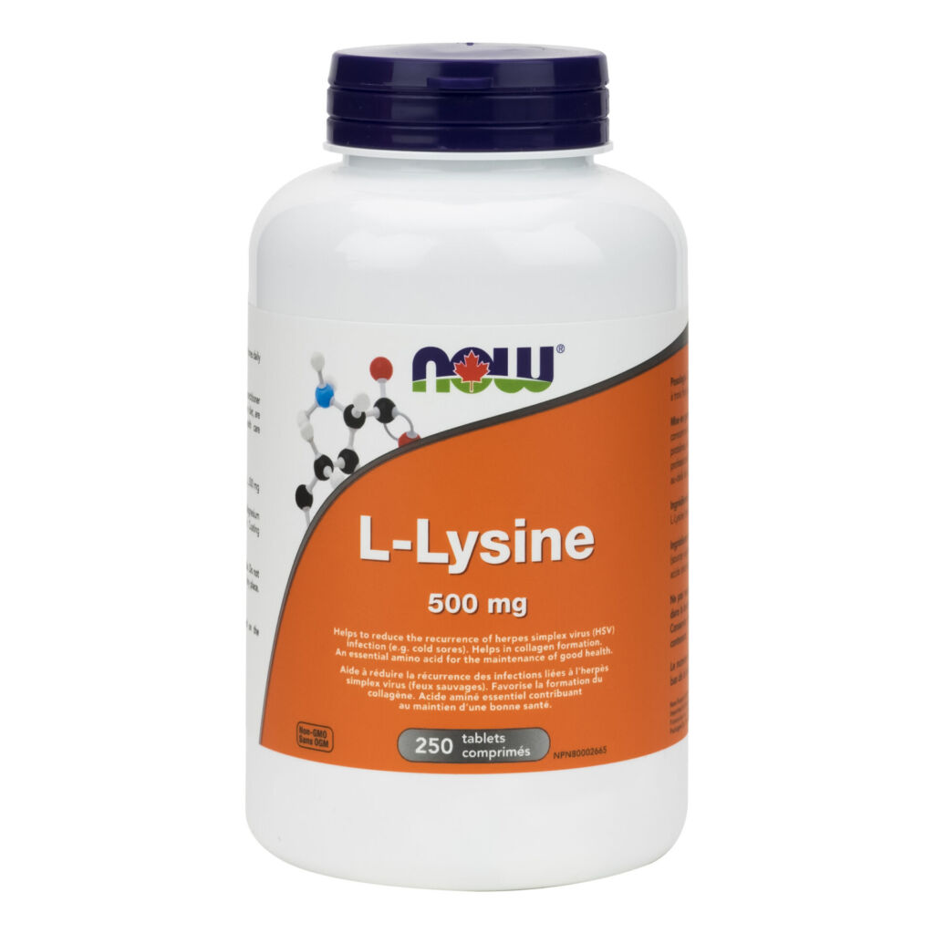 L-Lysine 500 mg Tablets - Now Foods Canada