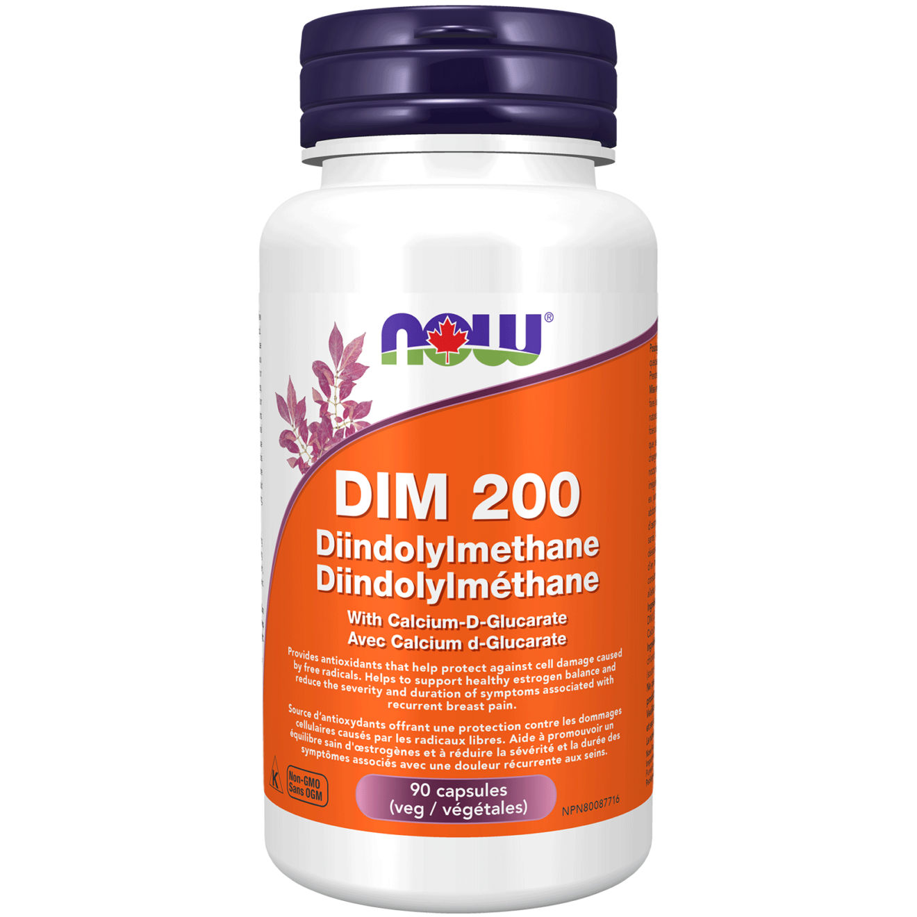 DIM 200mg with Calcium Glucarate Vegcaps - Now Foods Canada