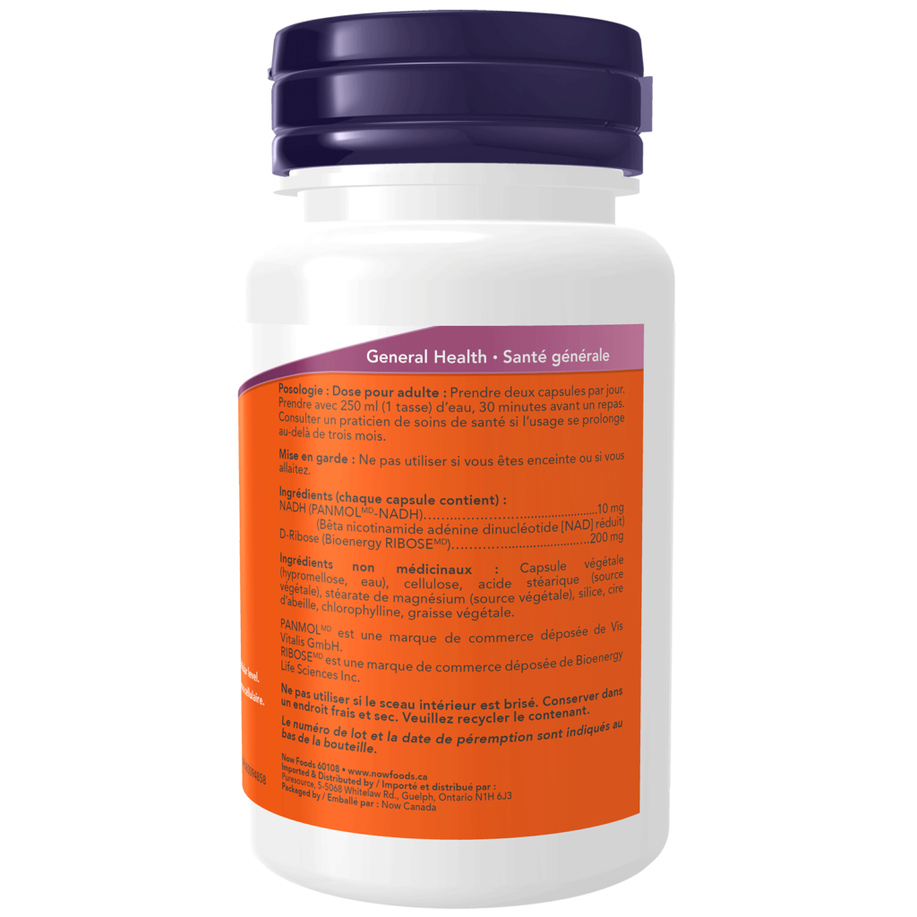 NADH 10 mg Veg Capsules - Now Foods Canada