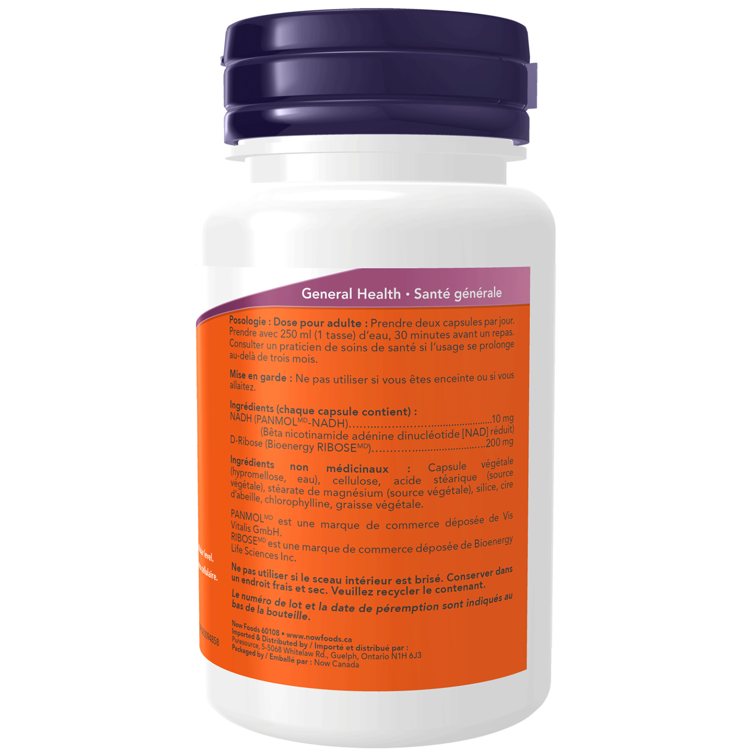 NADH 10 mg Veg Capsules - Now Foods Canada