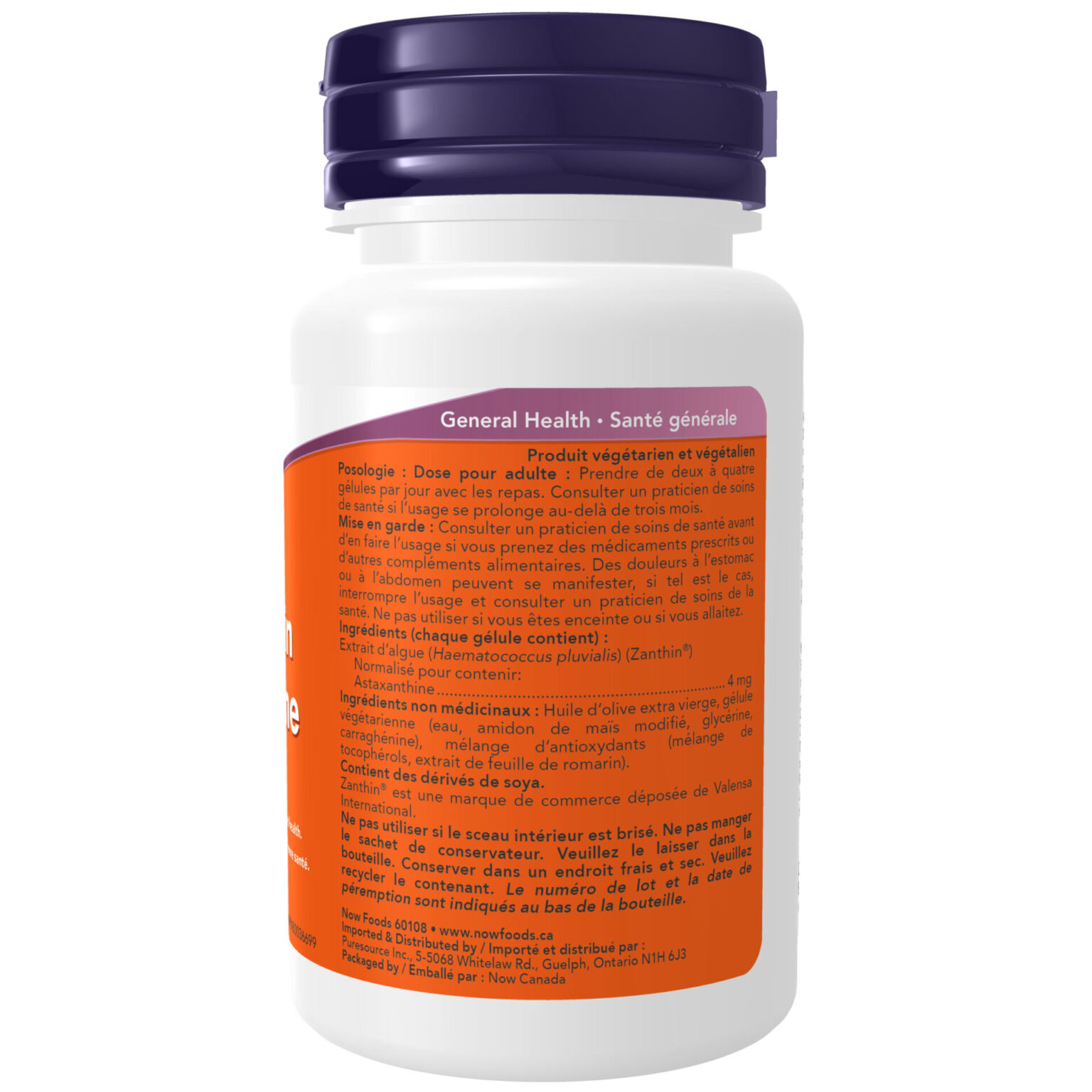 Astaxanthin 4 mg Veg Softgels - Now Foods Canada