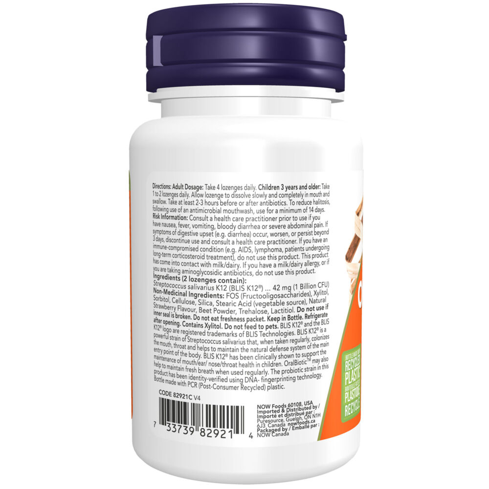 OralBiotic™ Probiotic Lozenges - Now Foods Canada