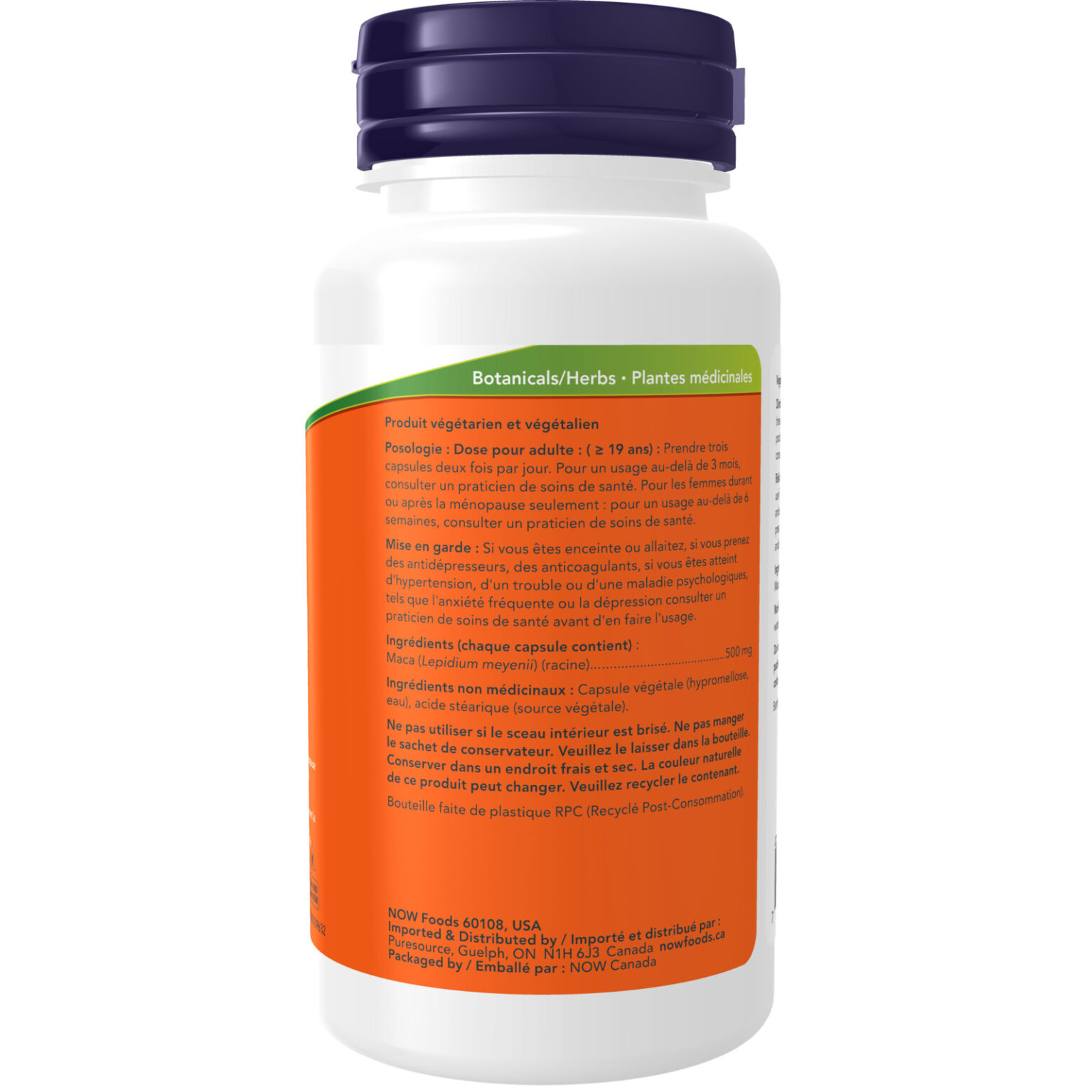 Maca 500 mg Veg Capsules - Now Foods Canada