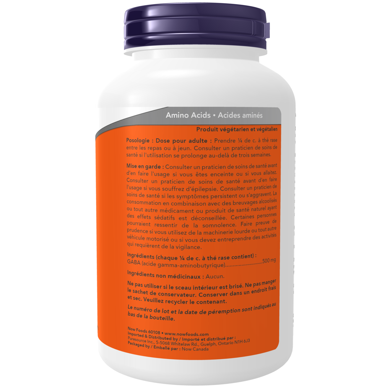 GABA Pure Powder - Now Foods Canada
