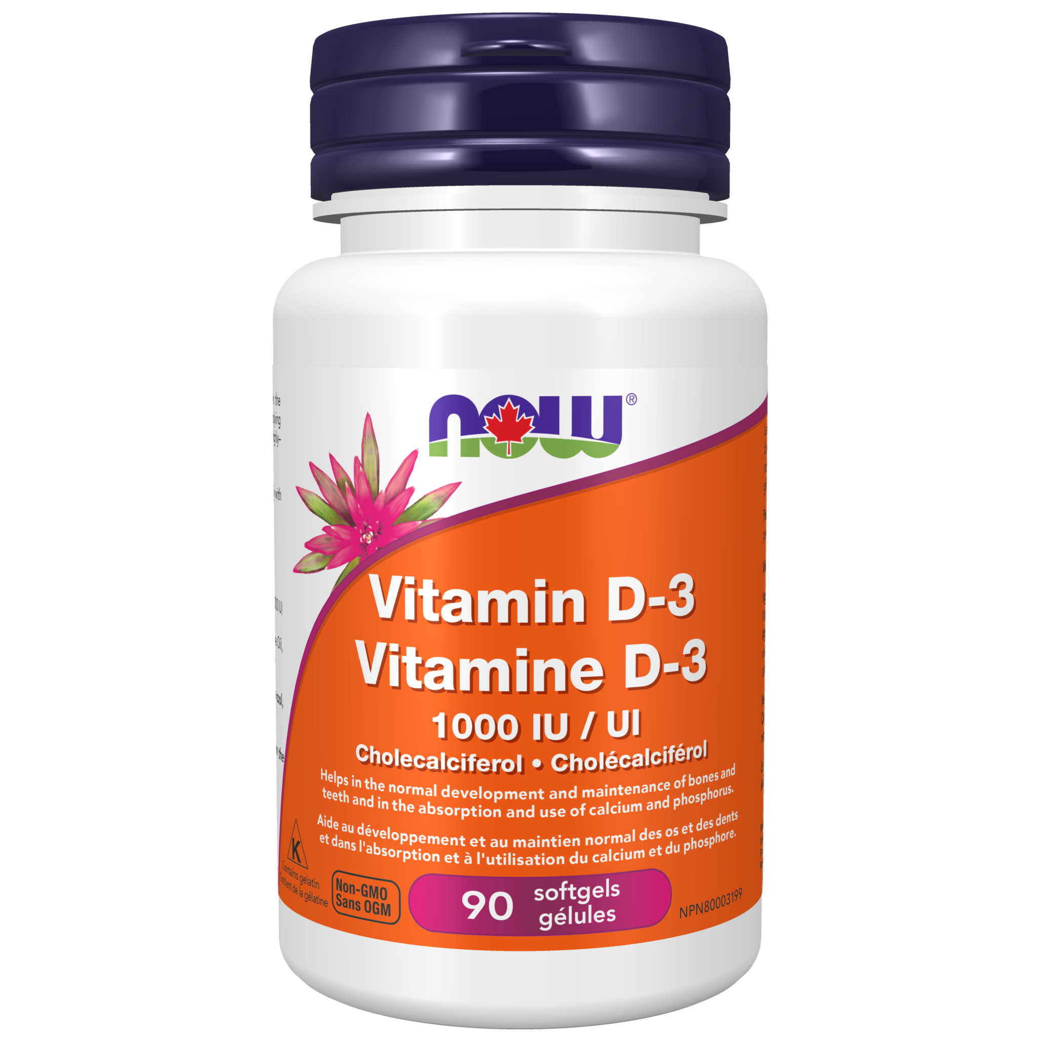 Vitamin D3 2500 IU Softgels - Now Foods Canada