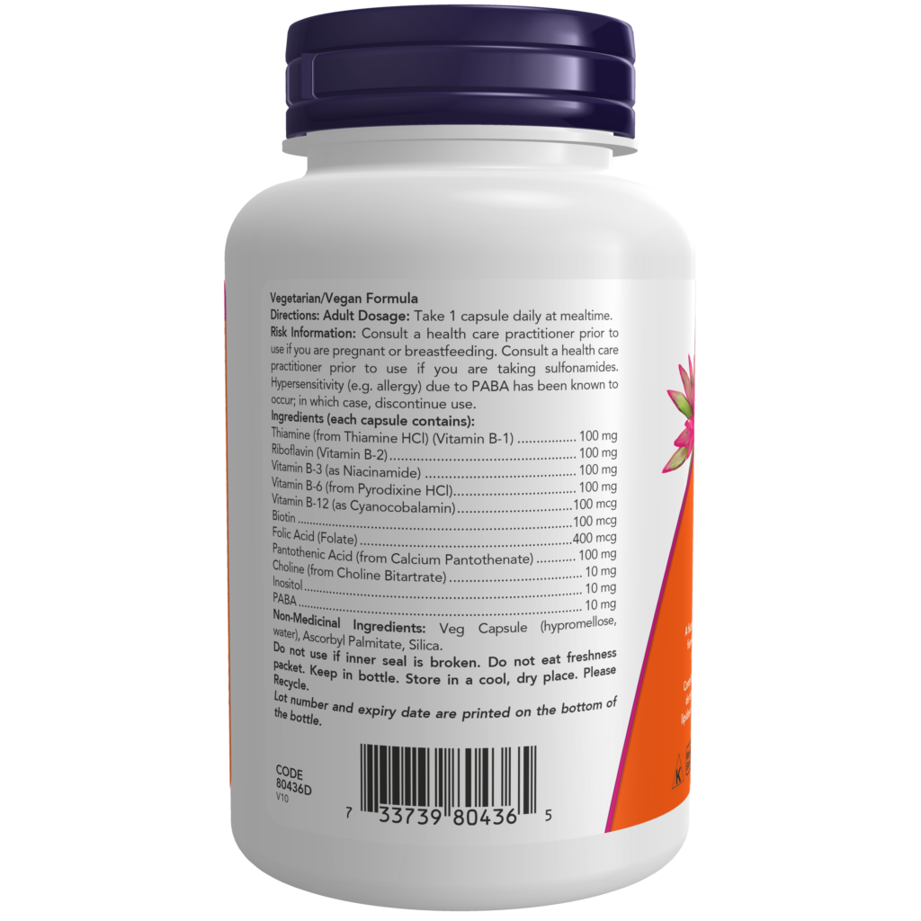 B-100, B Vitamin Supplement Veg Capsules - Now Foods Canada