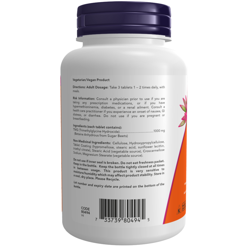 TMG 1,000 mg Tablets - Now Foods Canada