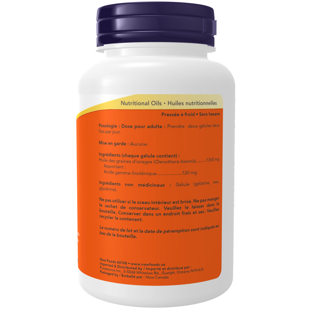Super Primrose Oil 1,300 mg Softgels - Now Foods Canada