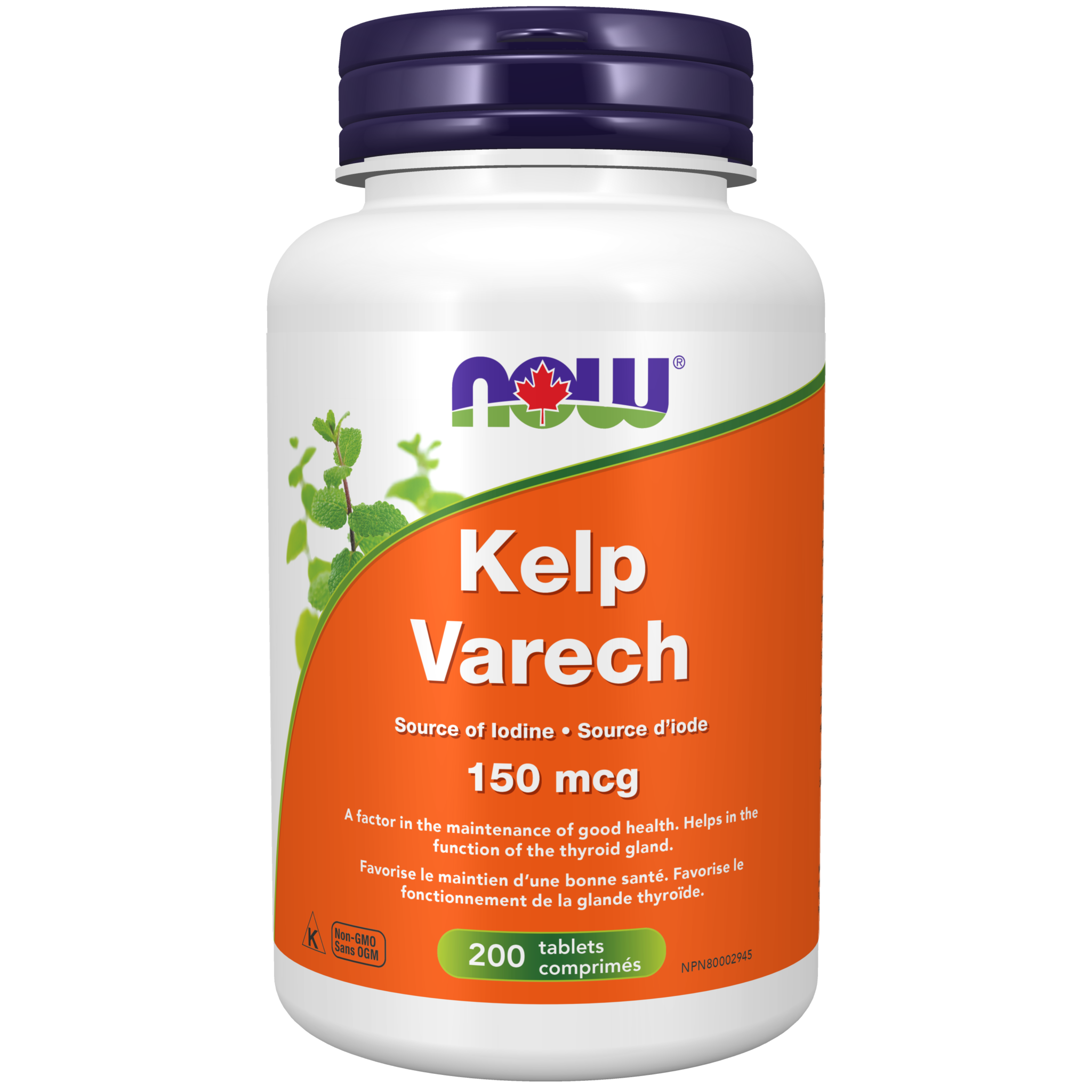 Kelp 150 mcg Iodine Tablets - Now Foods Canada