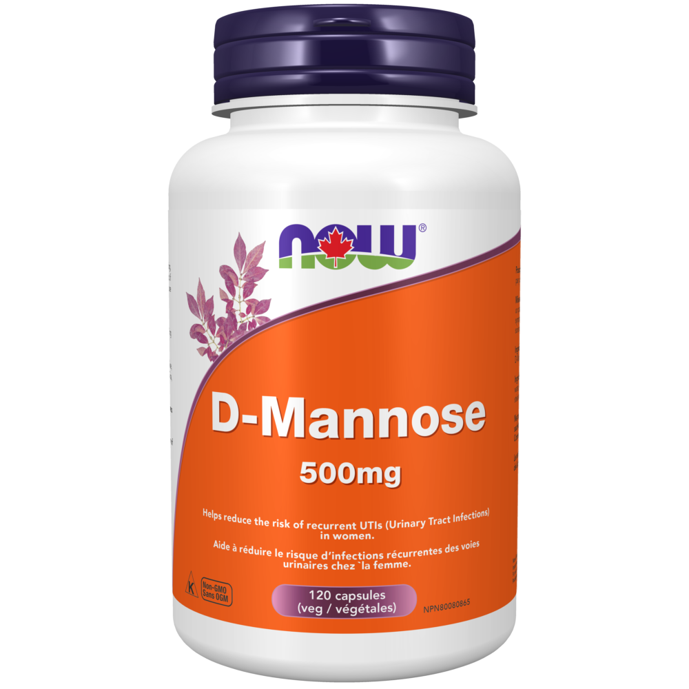 D-Mannose 500mg Veg Capsules - Now Foods Canada