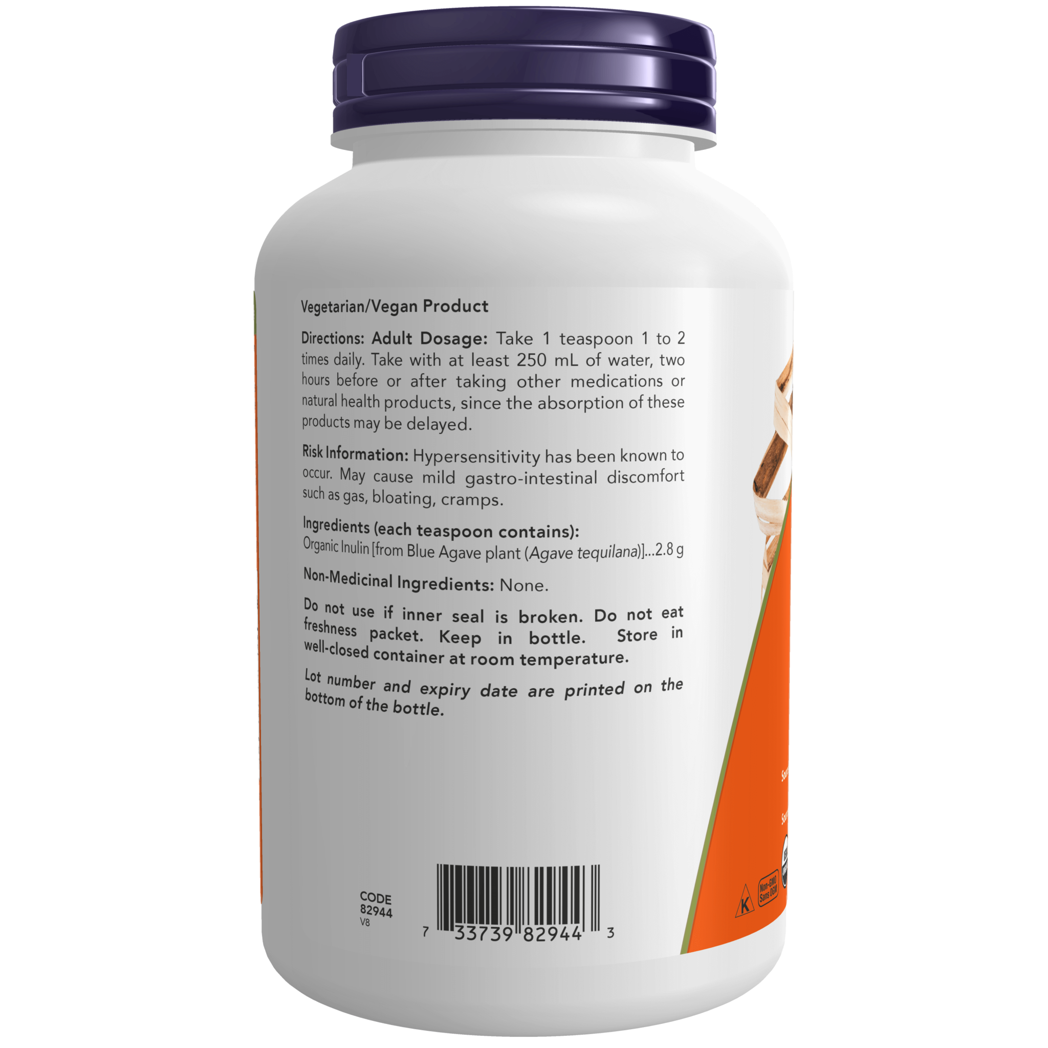 Inulin Powder, Organic - Now Foods Canada