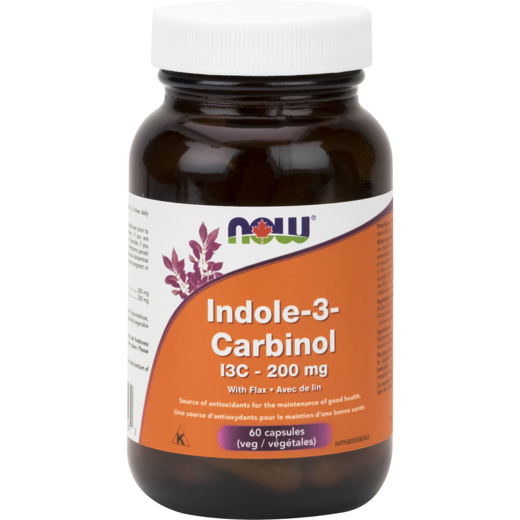 Indole-3-Carbinol (I3C) 200 mg Veg Capsules - Now Foods Canada