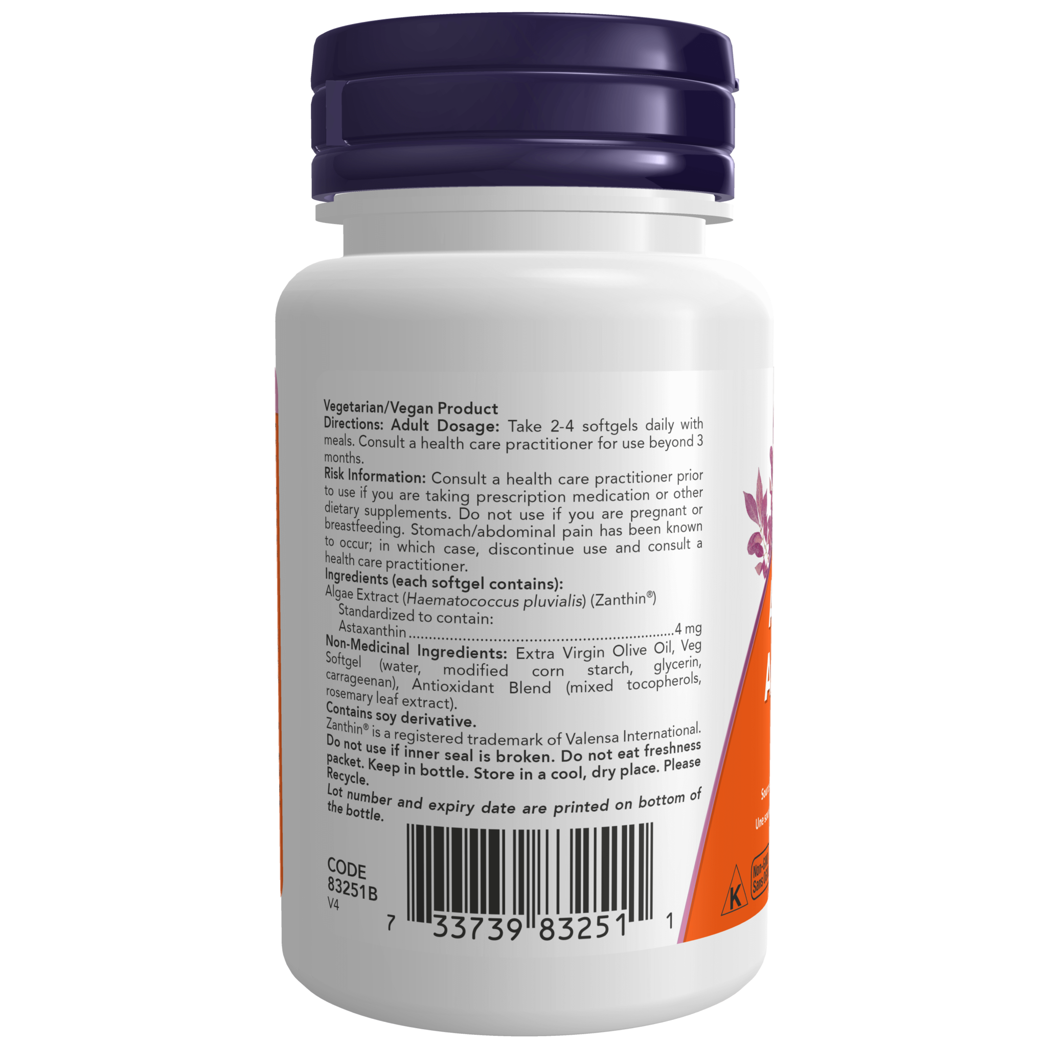 Astaxanthin 4 mg Veg Softgels - Now Foods Canada