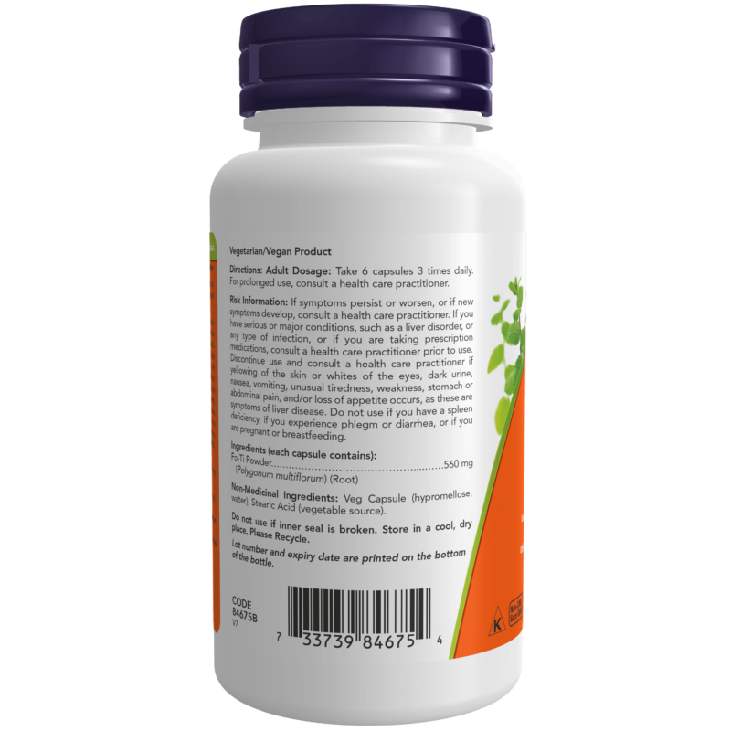 Fo-Ti (Ho Shou Wu) 560 mg Veg Capsules - Now Foods Canada