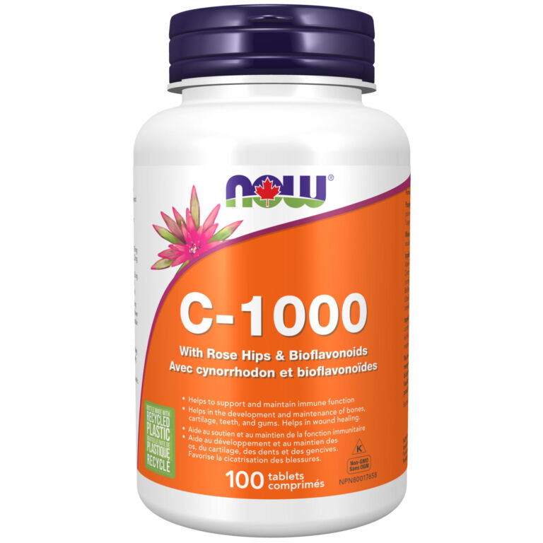 C-1,000 with Rose Hips and Bioflavonoids Tablets - Now Foods Canada