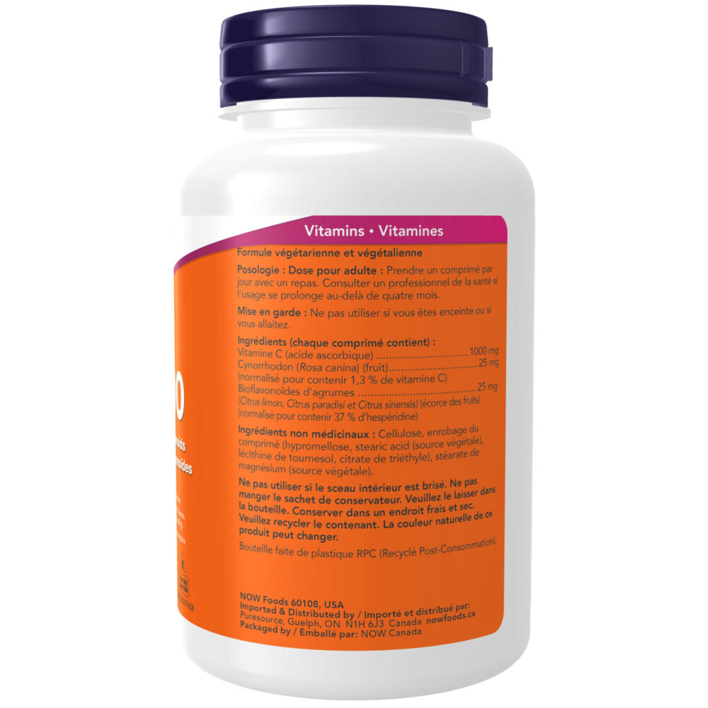 C-1,000 with Rose Hips and Bioflavonoids Tablets - Now Foods Canada