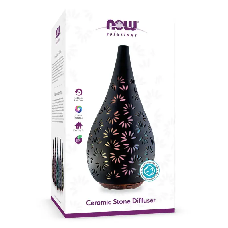 Ceramic Stone Ultrasonic Essential Oil Diffuser - Now Foods Canada