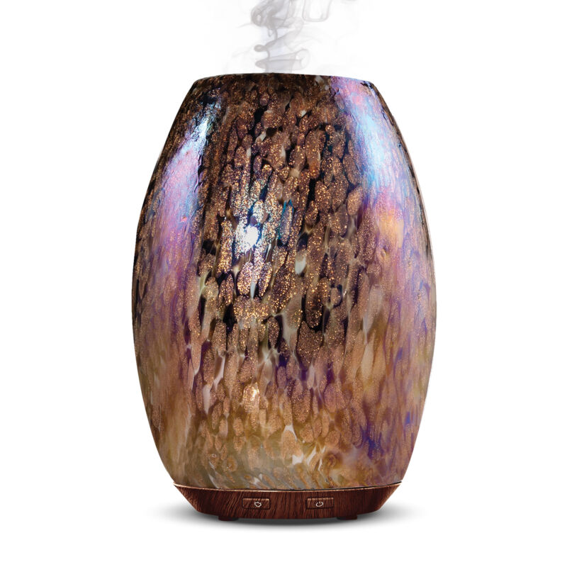 Hand Blown Glass Ultrasonic Essential Oil Diffuser - Now Foods Canada