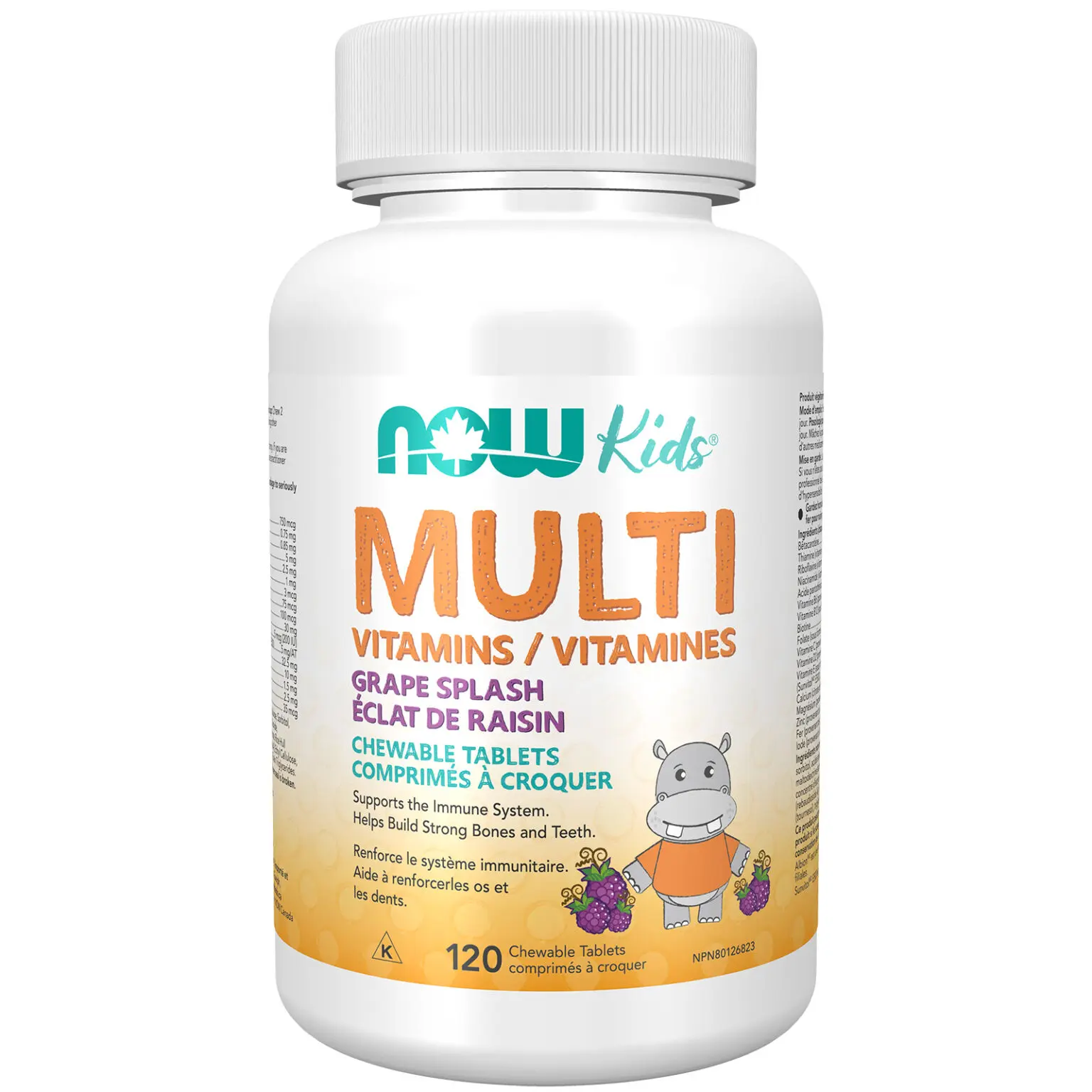 NOW Kids® Multi Vitamins Chewable Tablets, Grape Splash - Now Foods Canada